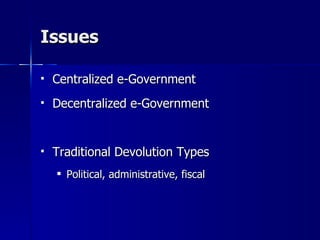 Reference model for devolution in e governance | PPT