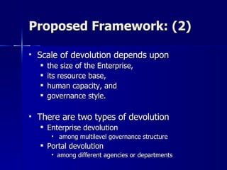 Reference model for devolution in e governance | PPT