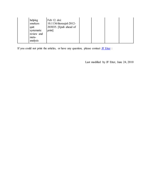 Tabex Reference numbers and study numbers as in our archives article | PDF