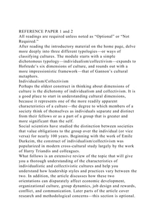 REFERENCE PAPER 1 and 2All readings are required unless noted as.docx