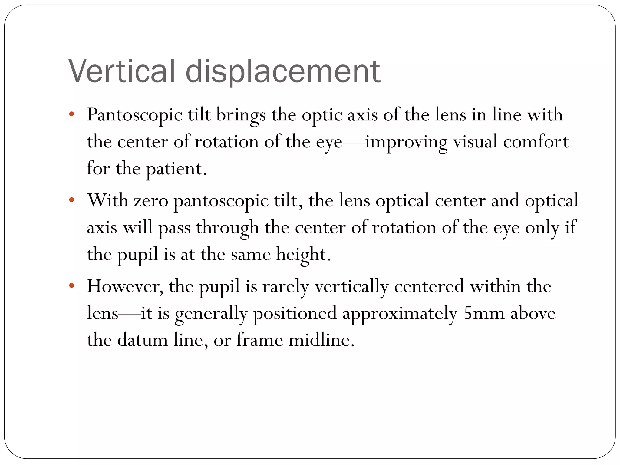 Reference point placement, multi focal height and blank size ...