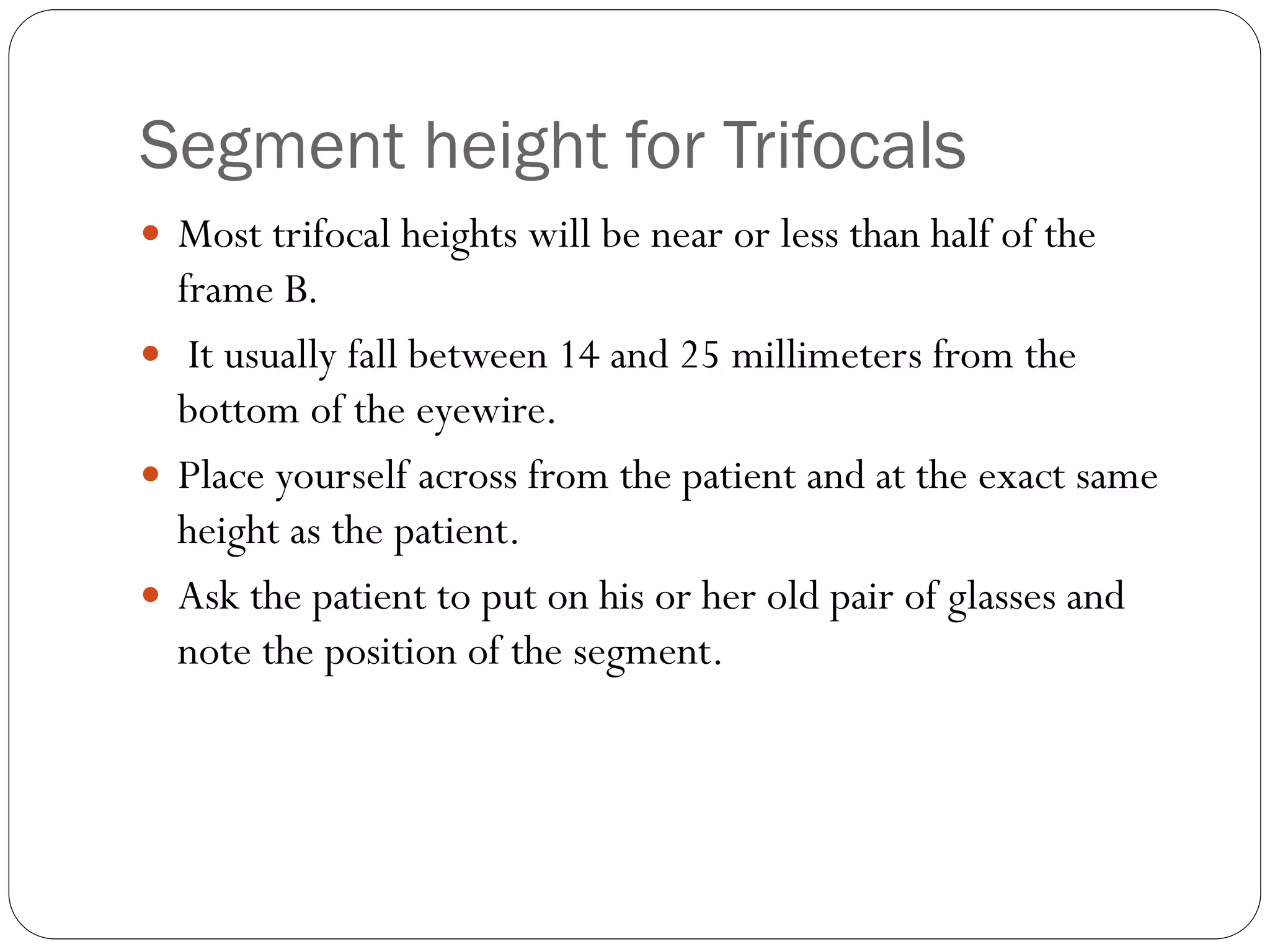 Reference point placement, multi focal height and blank size ...
