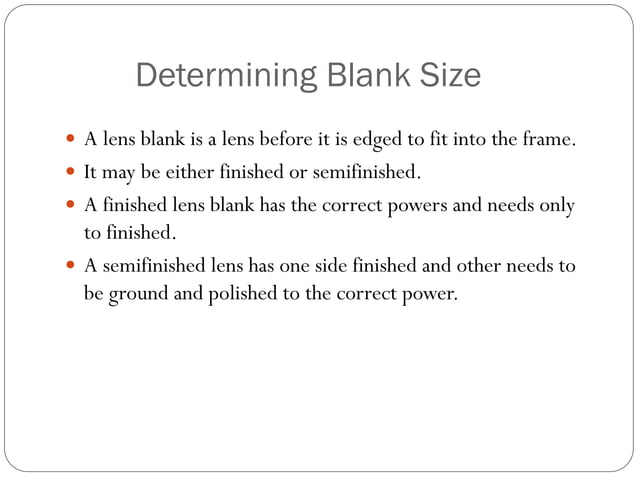 Reference point placement, multi focal height and blank size ...