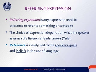 Reference: Pragmatics | PPTX