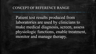 REFERENCE RANGE PART ONE . PRECISION AND ACCURACY | PPTX