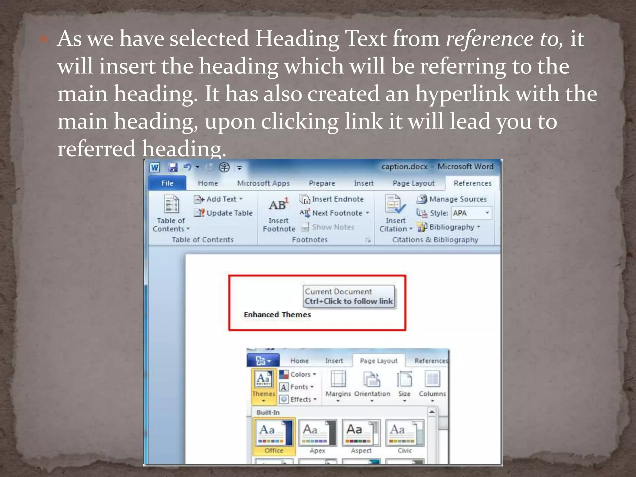 References (Captions) | PPTX