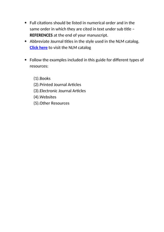 Our Journal recommends and adheres to Vancouver style for Reference ...