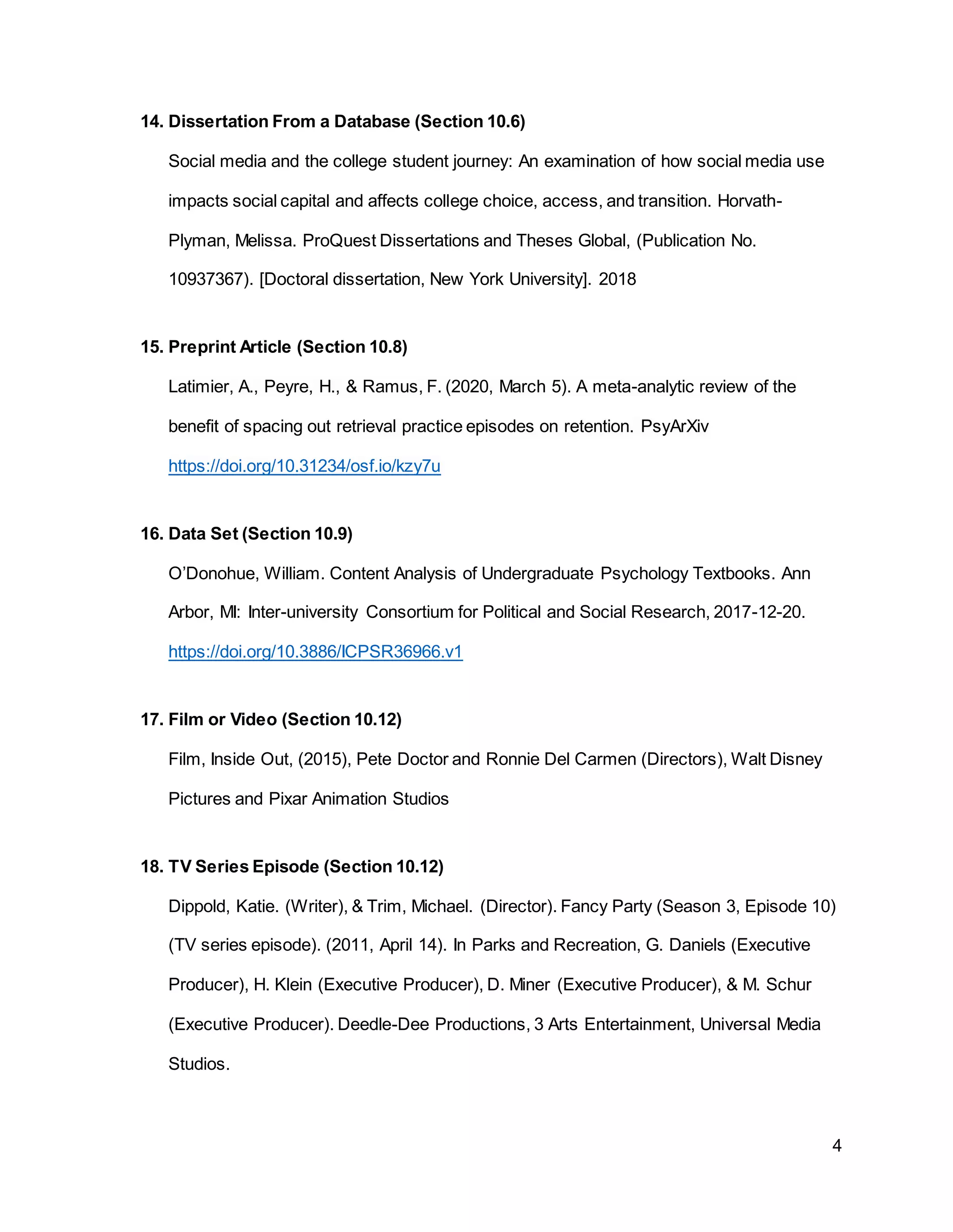 References formatting activity, 7th ed. | DOCX