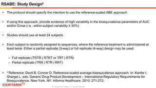 Reference scaled average bioequivalence analysis | PDF