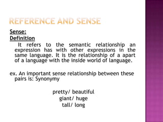 Reference & sense | PPTX
