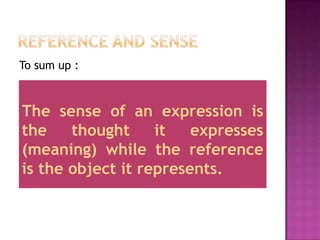 Reference & sense | PPTX