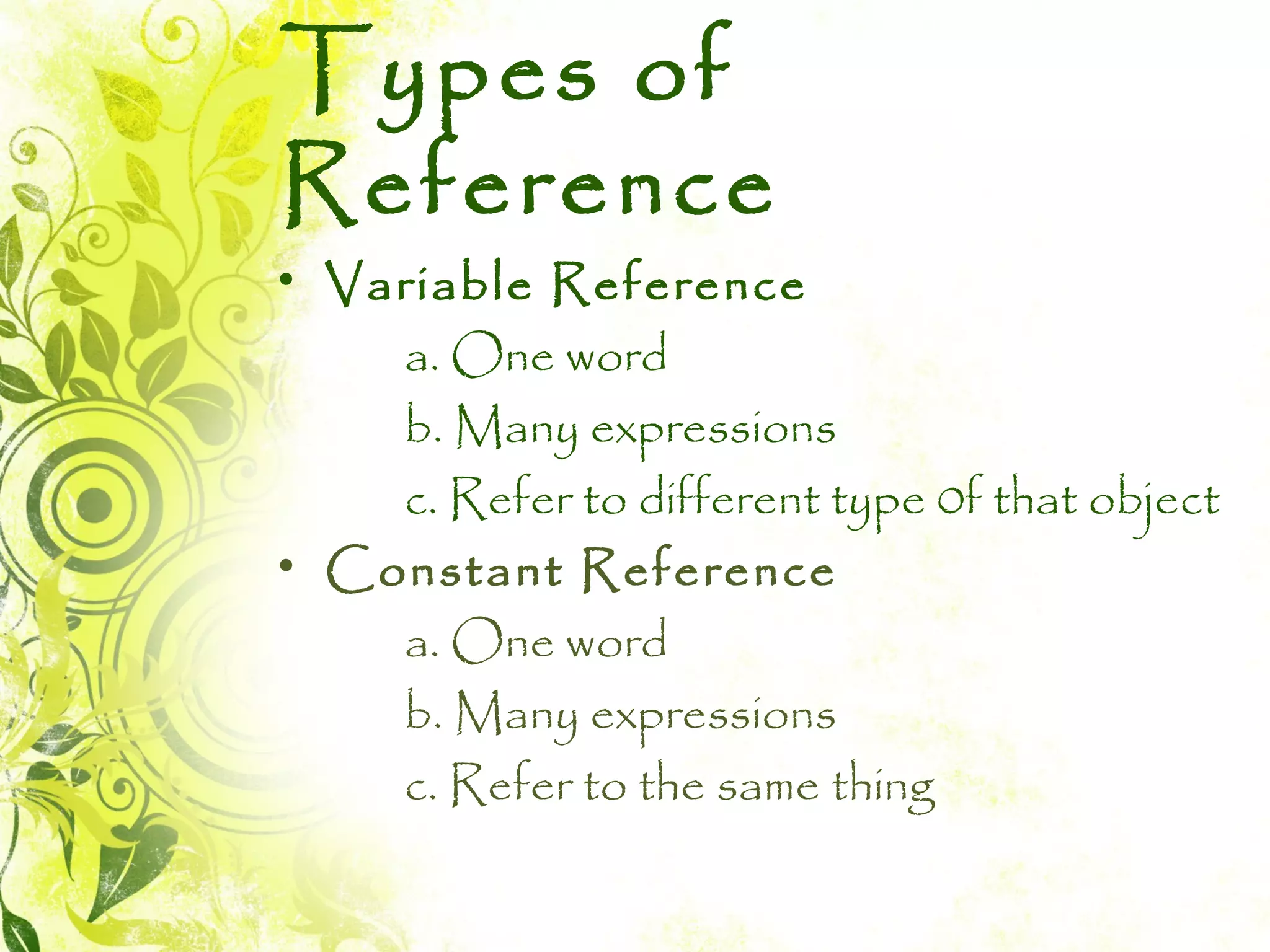 Reference, sense and referring expression | PPT