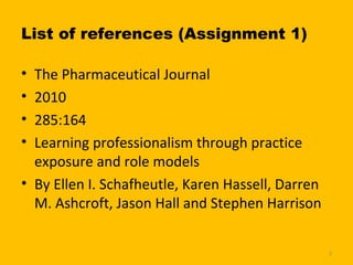 References for assignment 1 | PPT