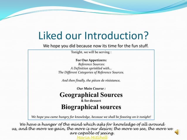 Reference sources presentation geographical and biographical sources ...