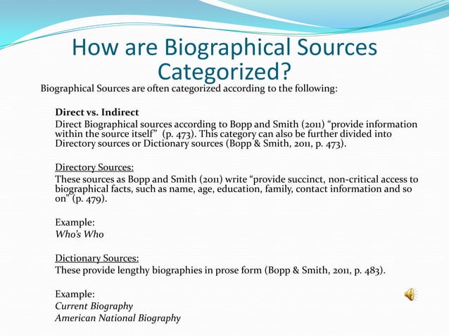 Reference sources presentation geographical and biographical sources ...