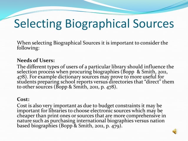 Reference sources presentation geographical and biographical sources ...