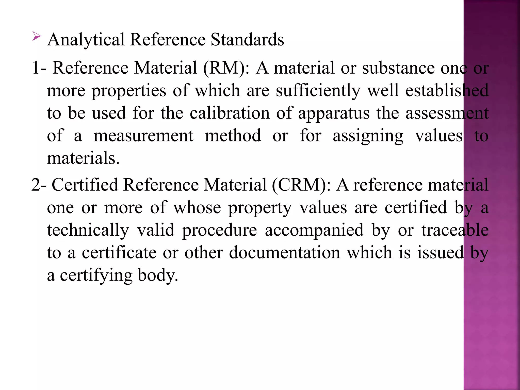 USP, EDQM Reference standard | PPTX