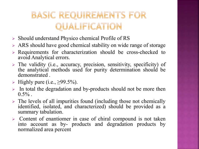 USP, EDQM Reference standard | PPTX
