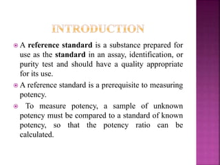 USP, EDQM Reference standard | PPTX
