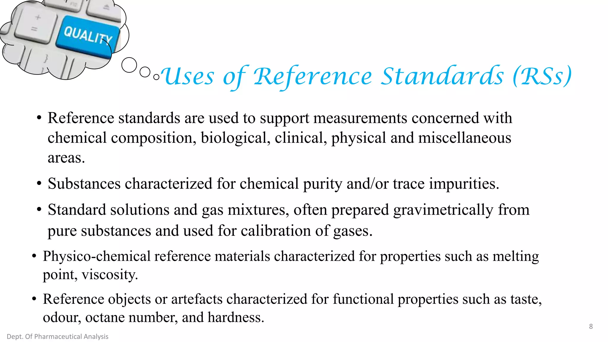 Reference standards in Pharmaceutical Industries | PPTX