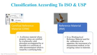 Reference standards in Pharmaceutical Industries | PPTX