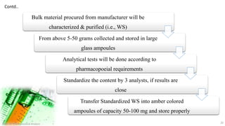 Reference standards in Pharmaceutical Industries | PPTX