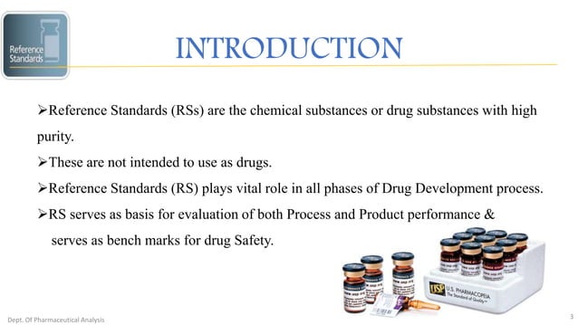 Reference standards in Pharmaceutical Industries | PPTX