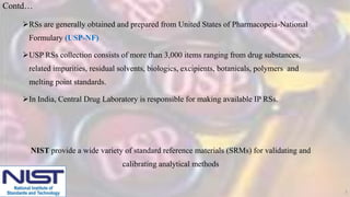 Reference standards in Pharmaceutical Industries | PPTX