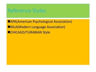 Reference Style A P[ A | PPT