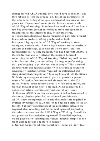 Reference the case The ASDA Way of Working” prepare a report that.docx