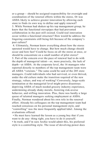 Reference the case The ASDA Way of Working” prepare a report that.docx