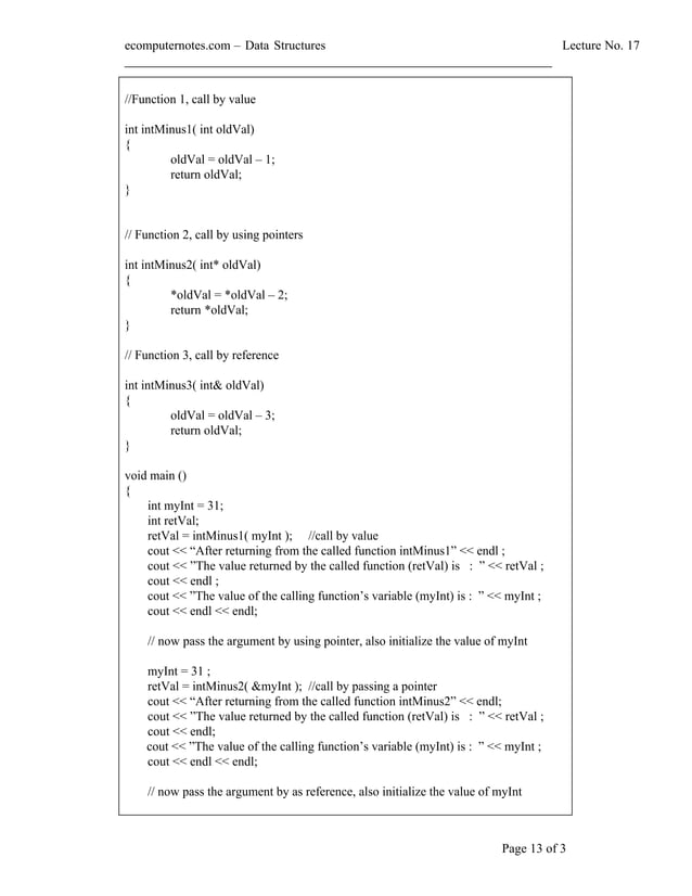 computer notes - Reference variables | PDF