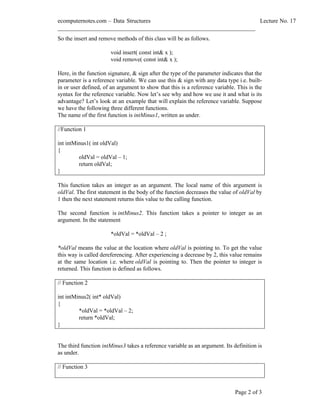 computer notes - Reference variables | PDF