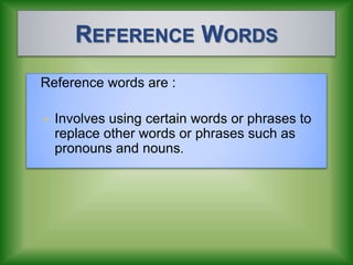 Reference words | PPTX