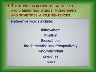 Reference words | PPTX
