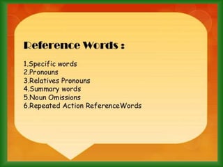 Reference words | PPTX