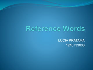 Reference words | PPTX