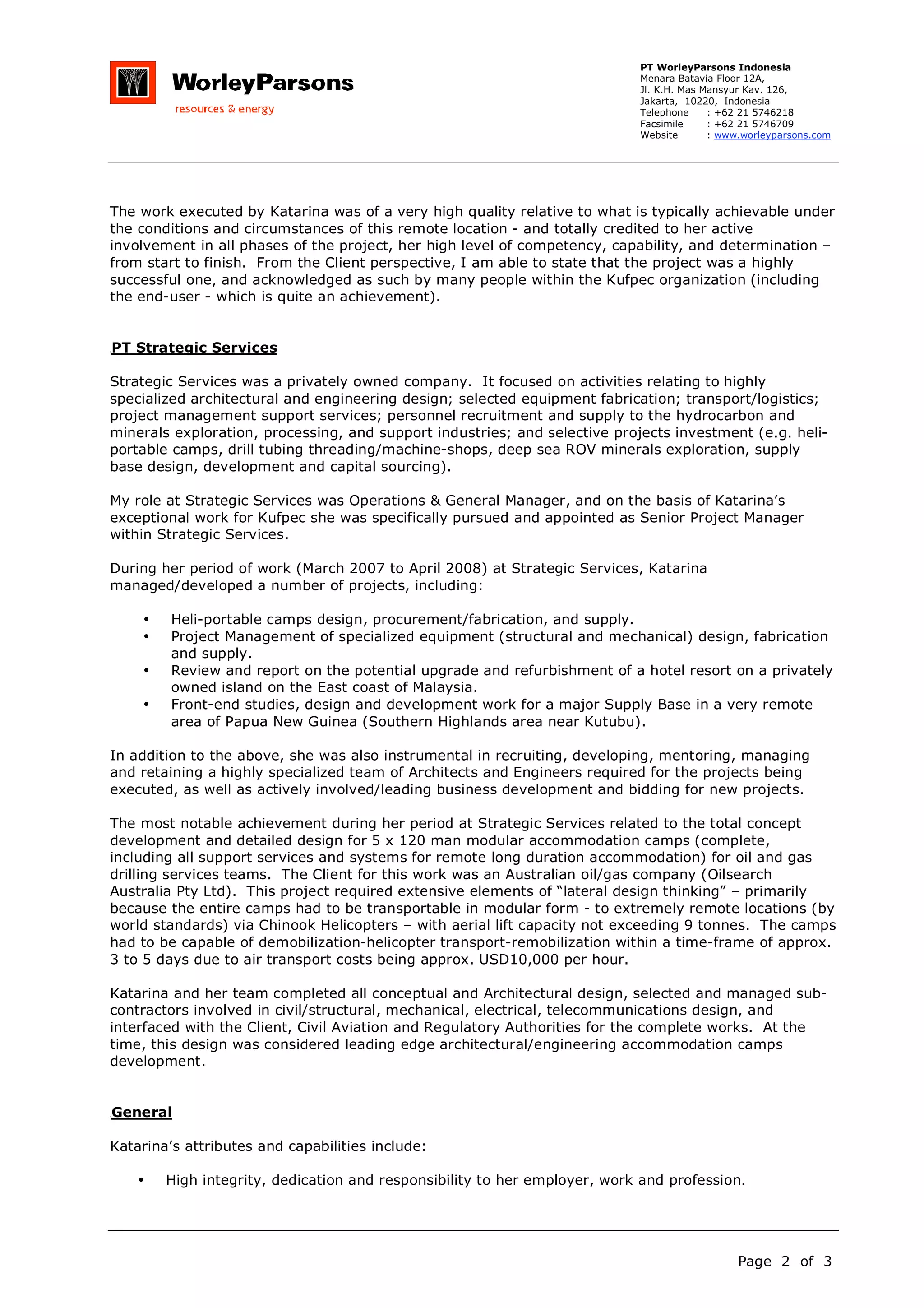 Reference Letter from Client | PDF