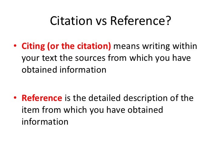 Referencing referencing
