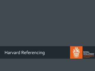 Harvard Referencing | PPTX