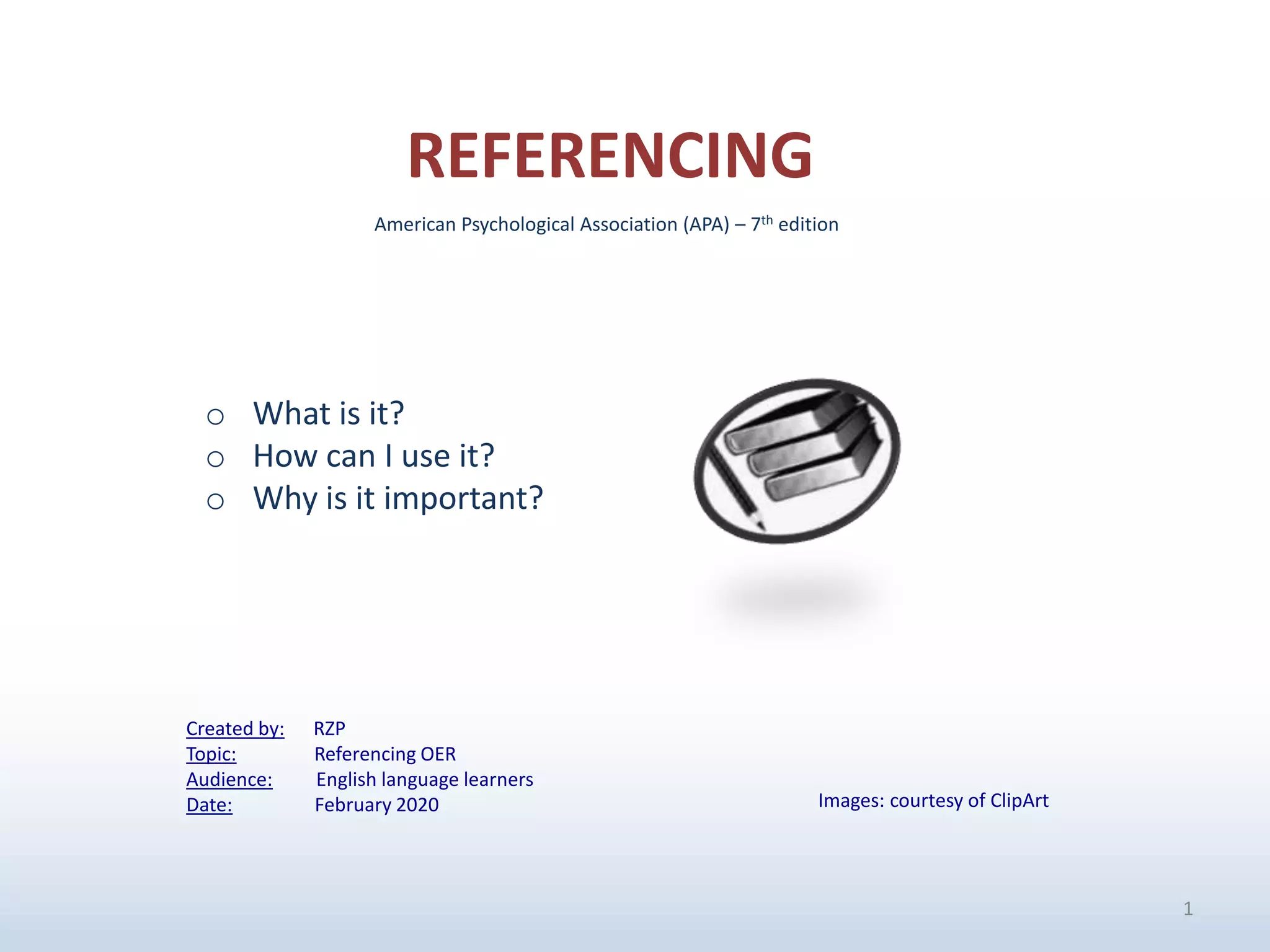 REFERENCING | PPT
