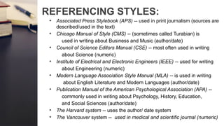 REFERENCING is used for many purposes .pptx