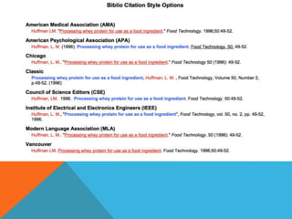 Referencing and Citation | PPTX