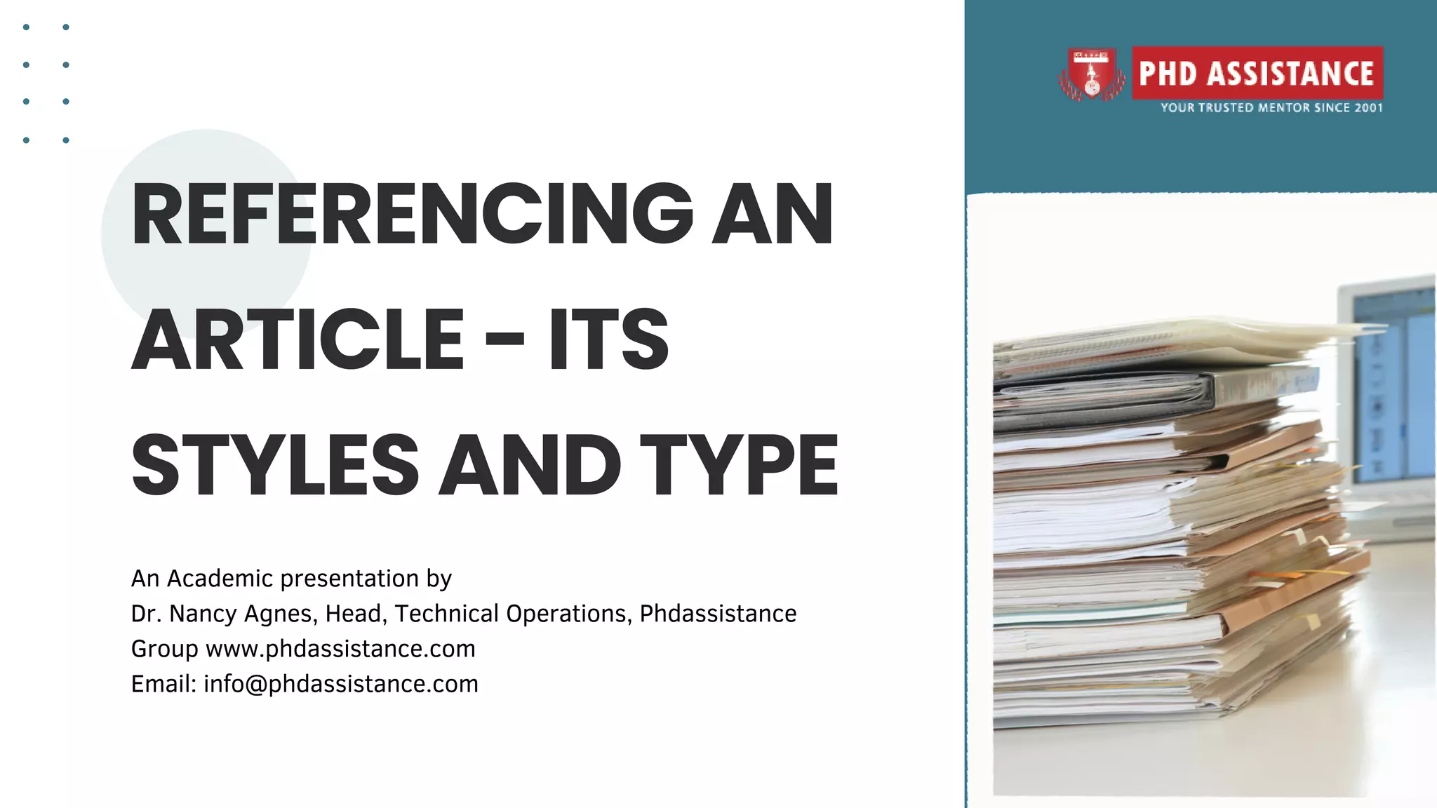 Referencing an Article - Its styles and type.pdf