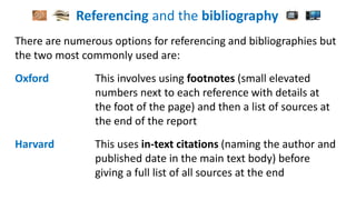 Referencing and the bibliography | PPTX