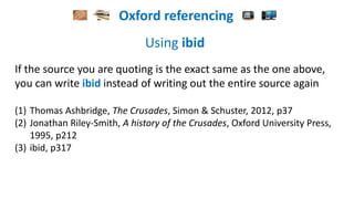 Referencing and the bibliography | PPTX