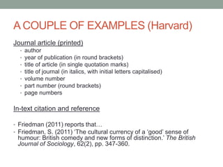 Referencing and zotero | PPTX
