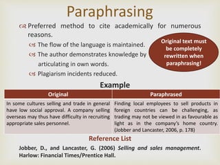 Referencing and zotero (business) | PPT