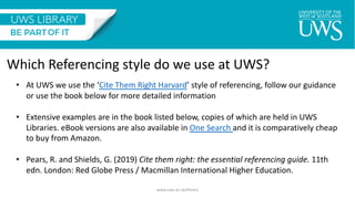 Referencing at uws-2020-09-17 | PDF