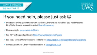 Referencing at uws-2020-09-17 | PDF